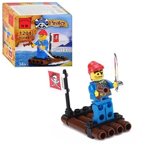 Конструктор Enlighten Brick Pirates Series Маленький плот, 34 детали ...